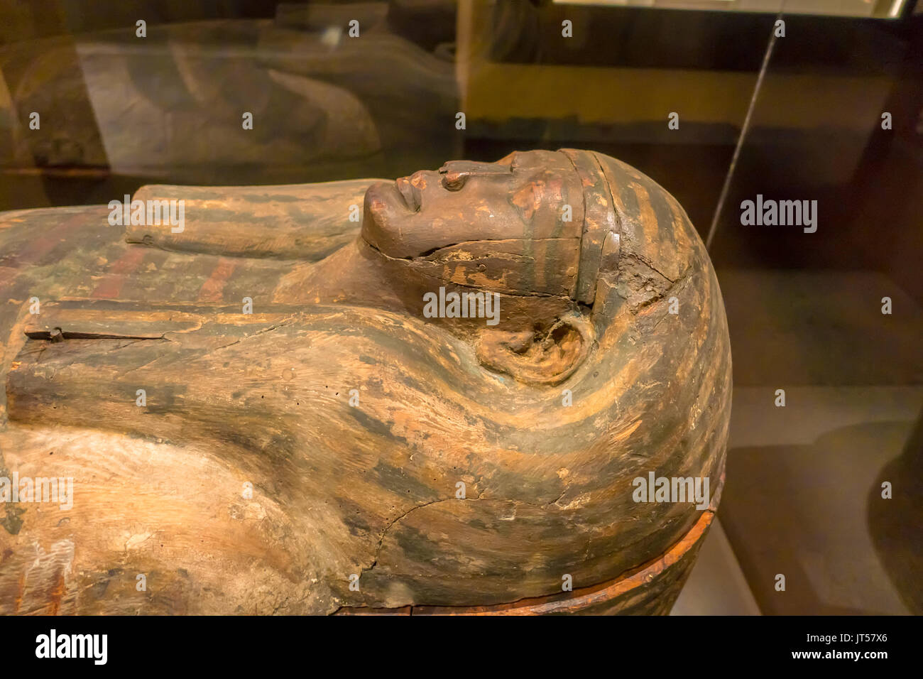 HOUSTON, USA - JANUARY 12, 2017: Close up of the sarcophagus of the ...