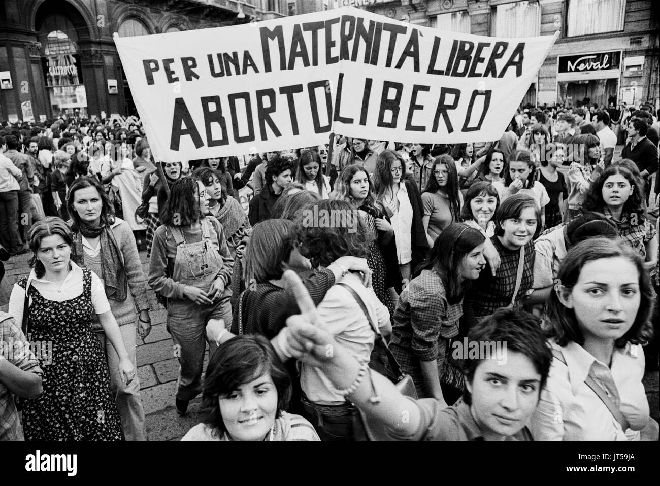 Milan (Italy), 1976, demonstration for women's rights and in defense of ...