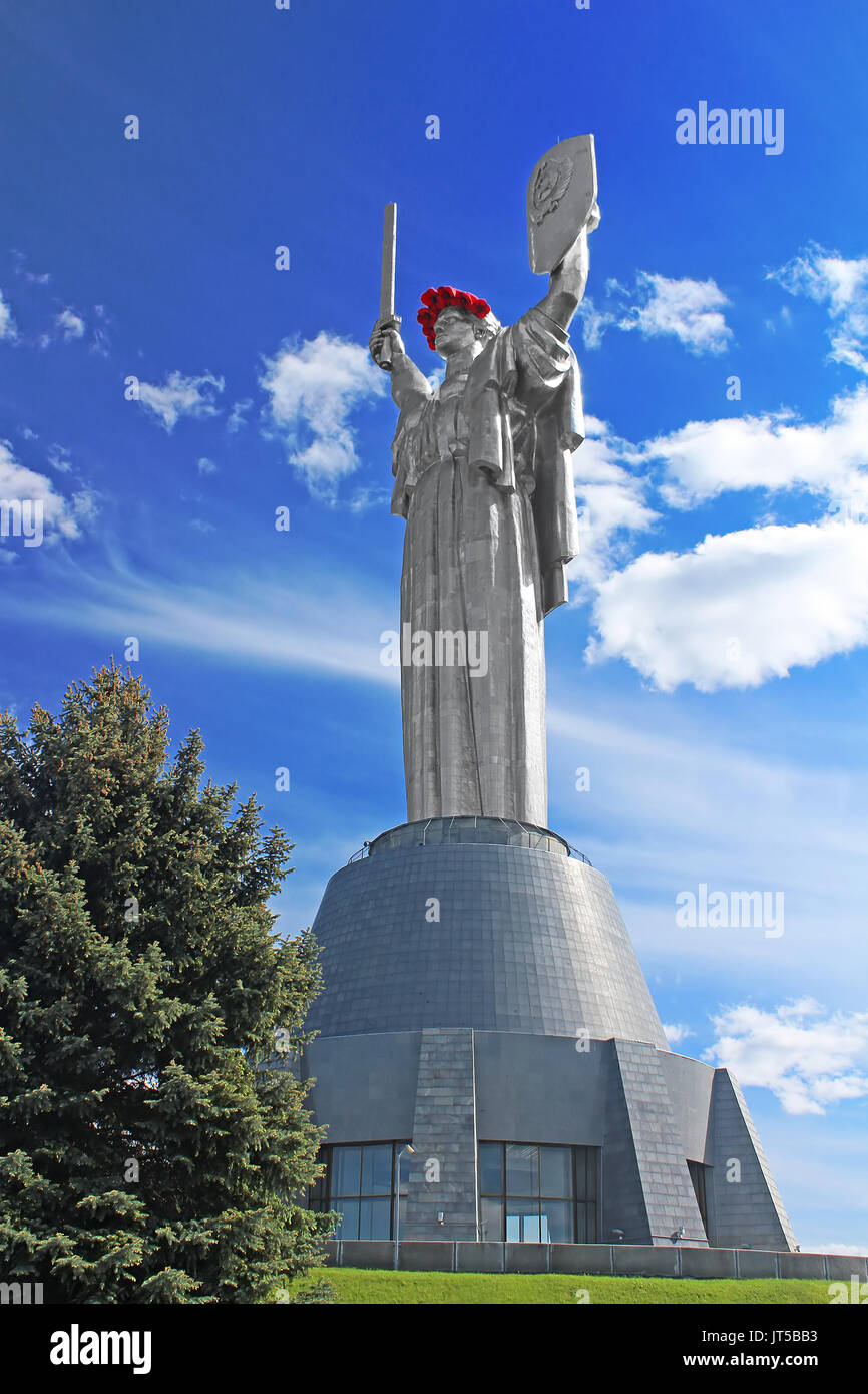 KYIV, UKRAINE - MAY 16, 2015: The monument "Mother Motherland ...