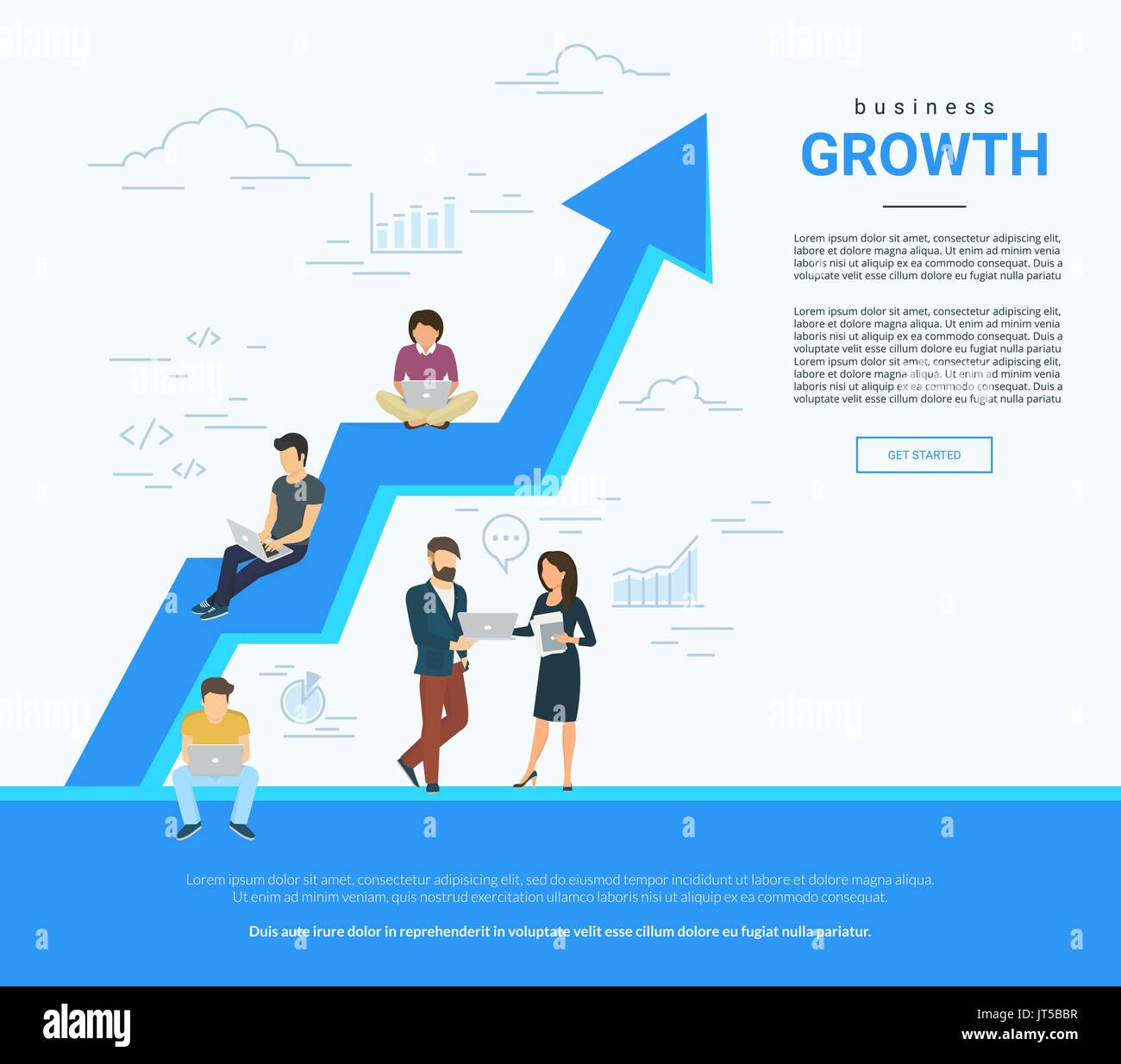 Business graph growth concept illustration Stock Vector Image & Art - Alamy