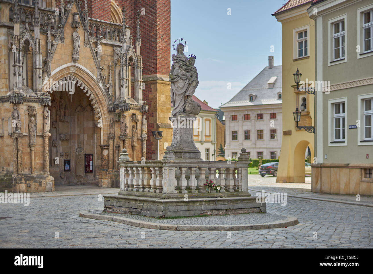 Statue of The Holy Mary with child In front of St John's Cathedral ...