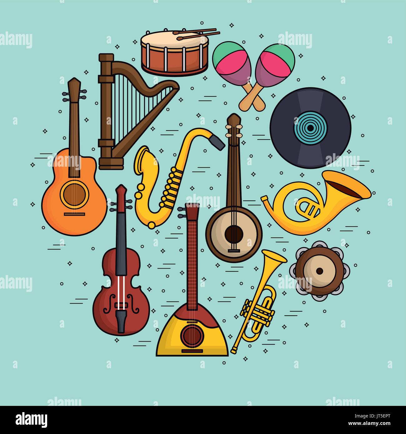 musical instruments design Stock Vector Image & Art - Alamy