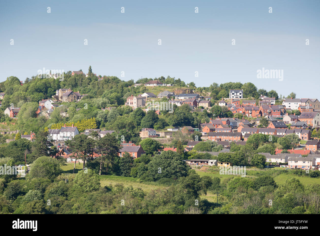 View of Cefn Mawr in North Wales UK Stock Photo - Alamy