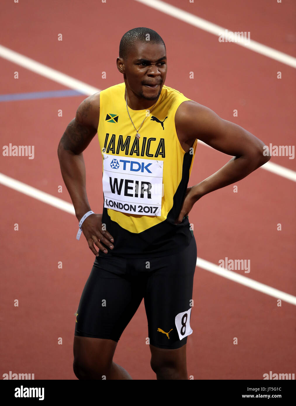 Jamaica's Warren Weir in action in the Men's 200m heats during day four ...