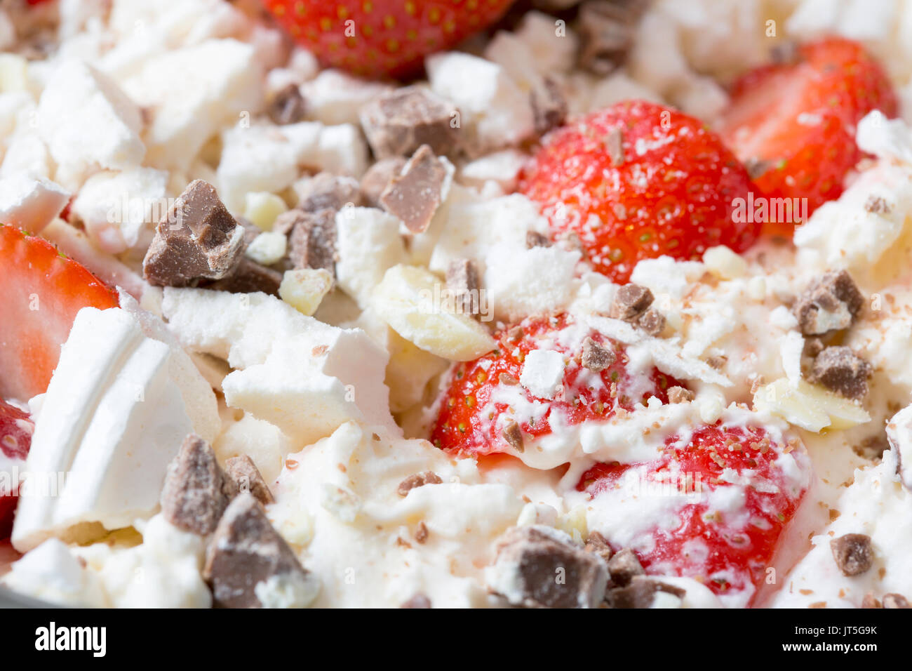 Homemade eton mess dessert Stock Photo - Alamy