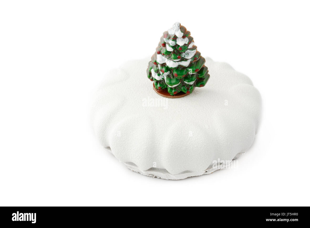 Round mousse cake on an isolated white background Stock Photo - Alamy