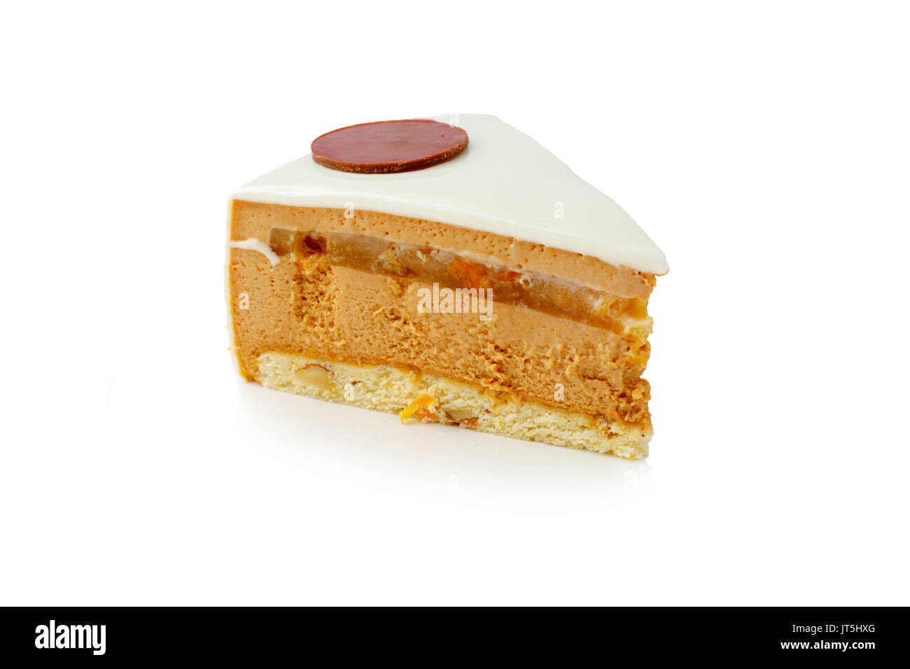 Round mousse cake with an isolated white background Stock Photo - Alamy