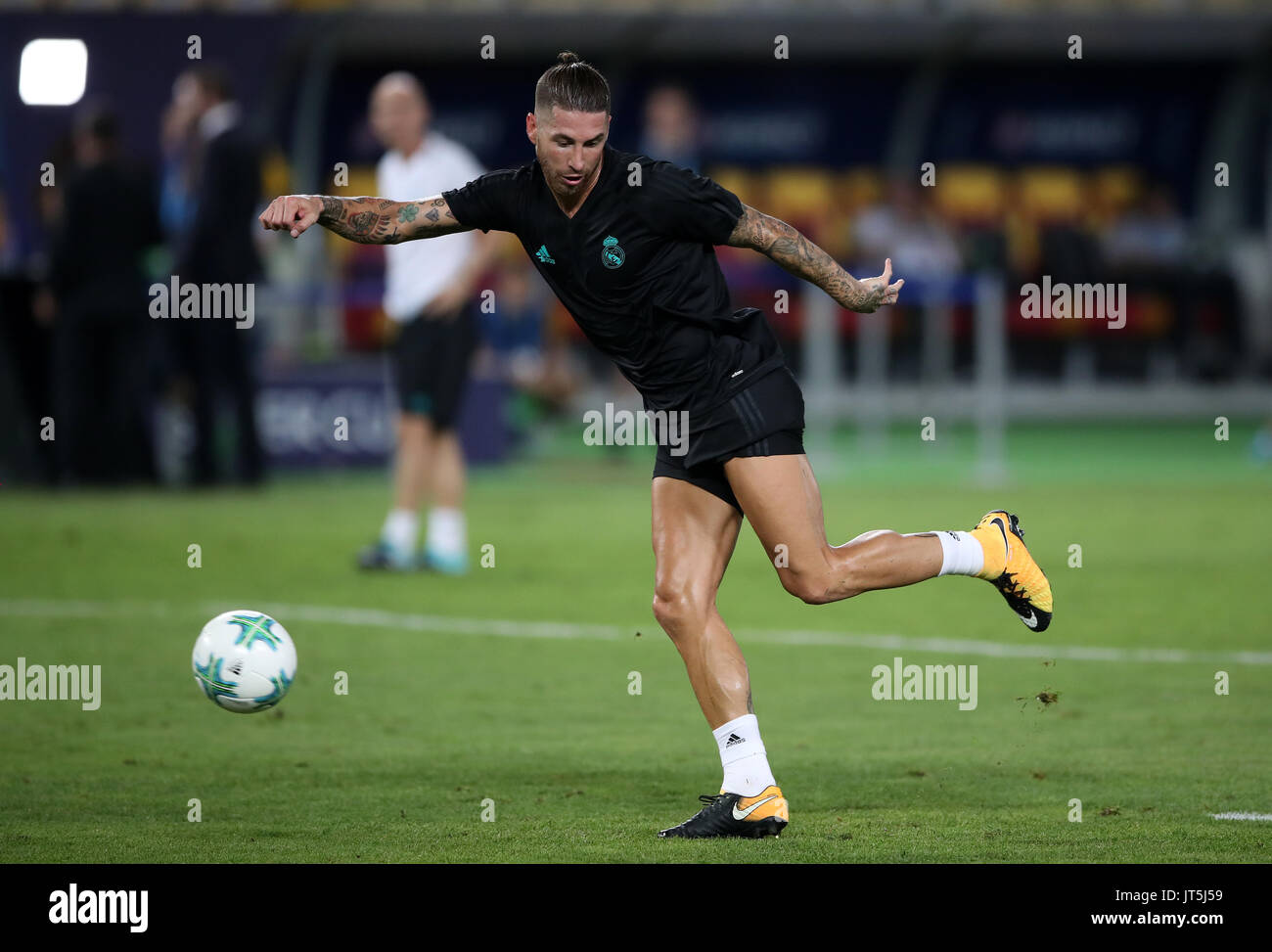 Real madrids sergio ramos during training hi-res stock photography and ...