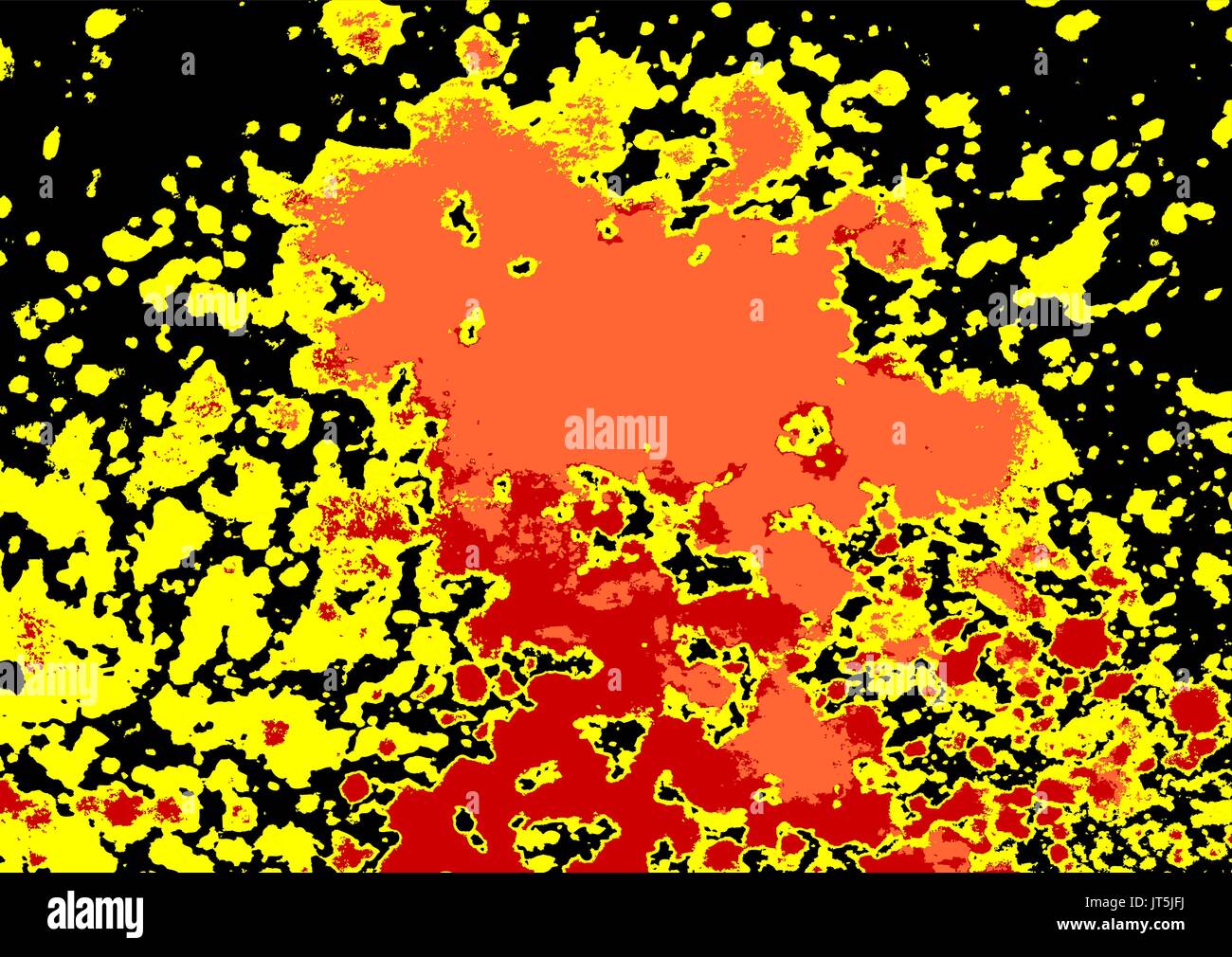 Artistic colorful acrylic paint splatter, blob on black background ...