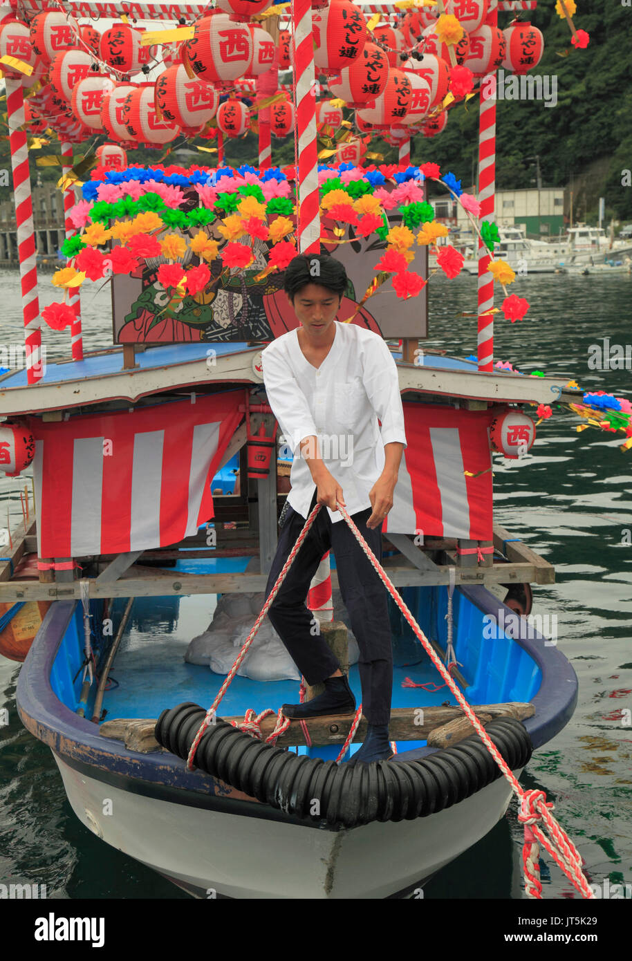 Japan, Manazuru, Kibune Matsuri, festival, boat, people Stock Photo - Alamy
