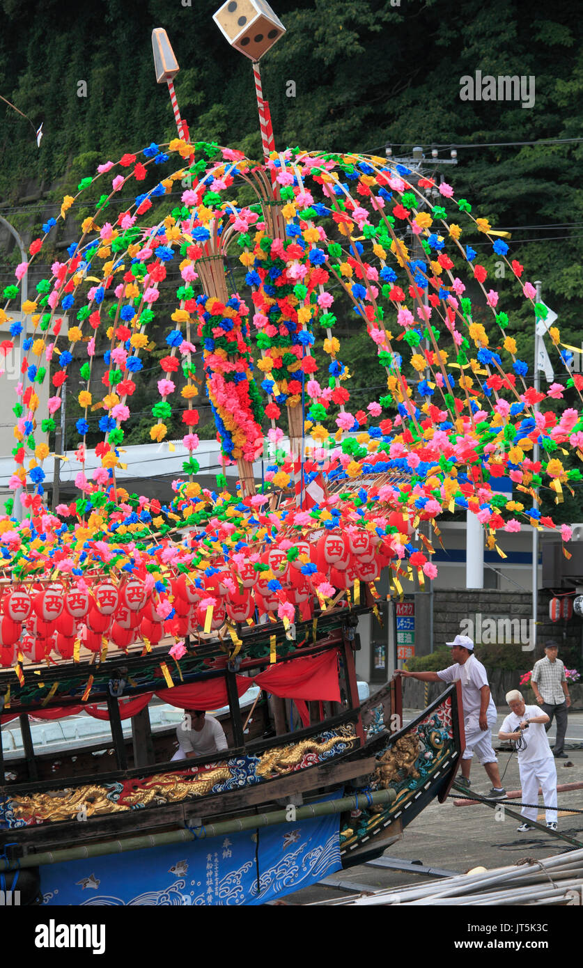 Japan, Manazuru, Kibune Matsuri, festival, boat, people Stock Photo - Alamy