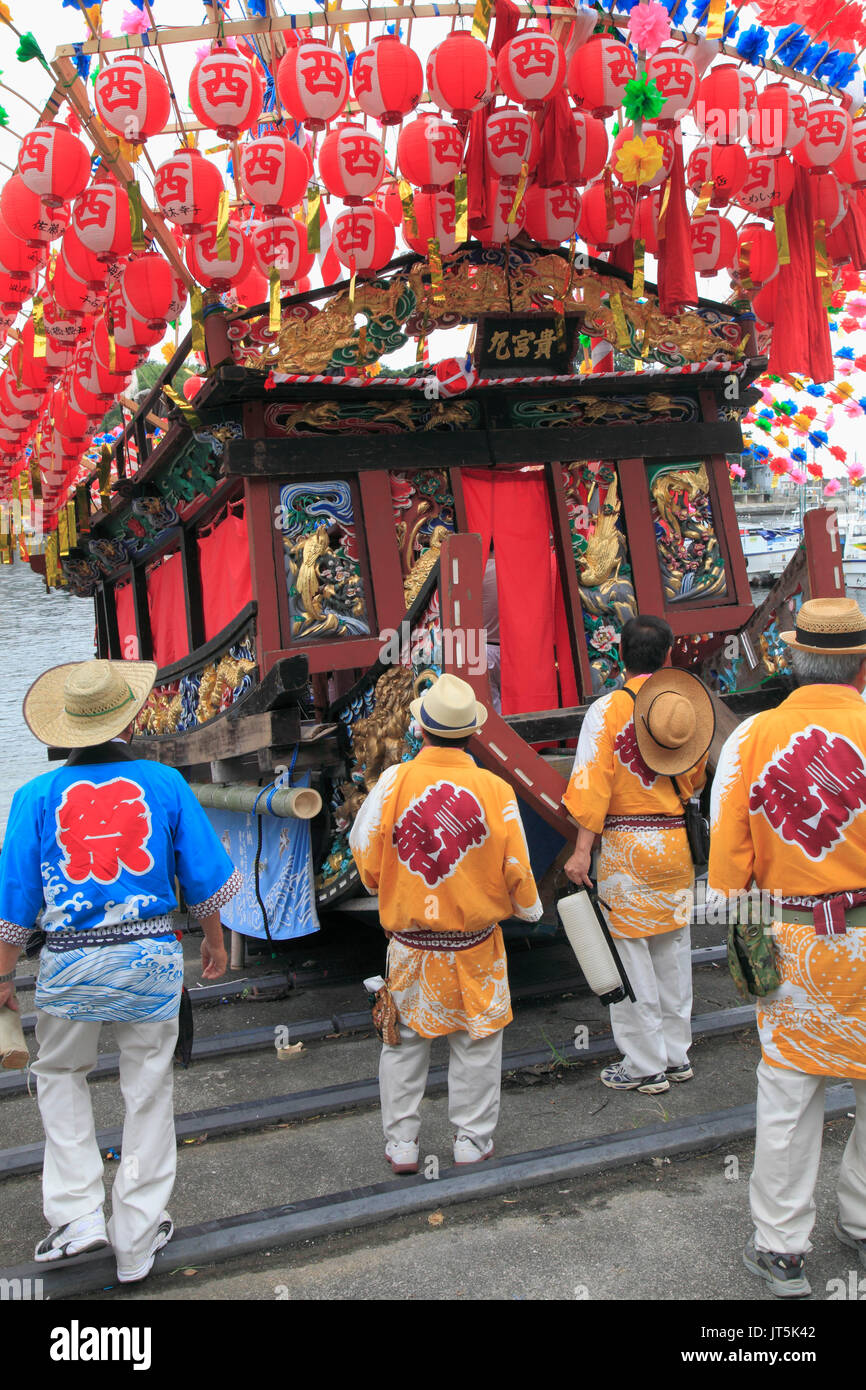 Japan, Manazuru, Kibune Matsuri, festival, boat, people Stock Photo - Alamy