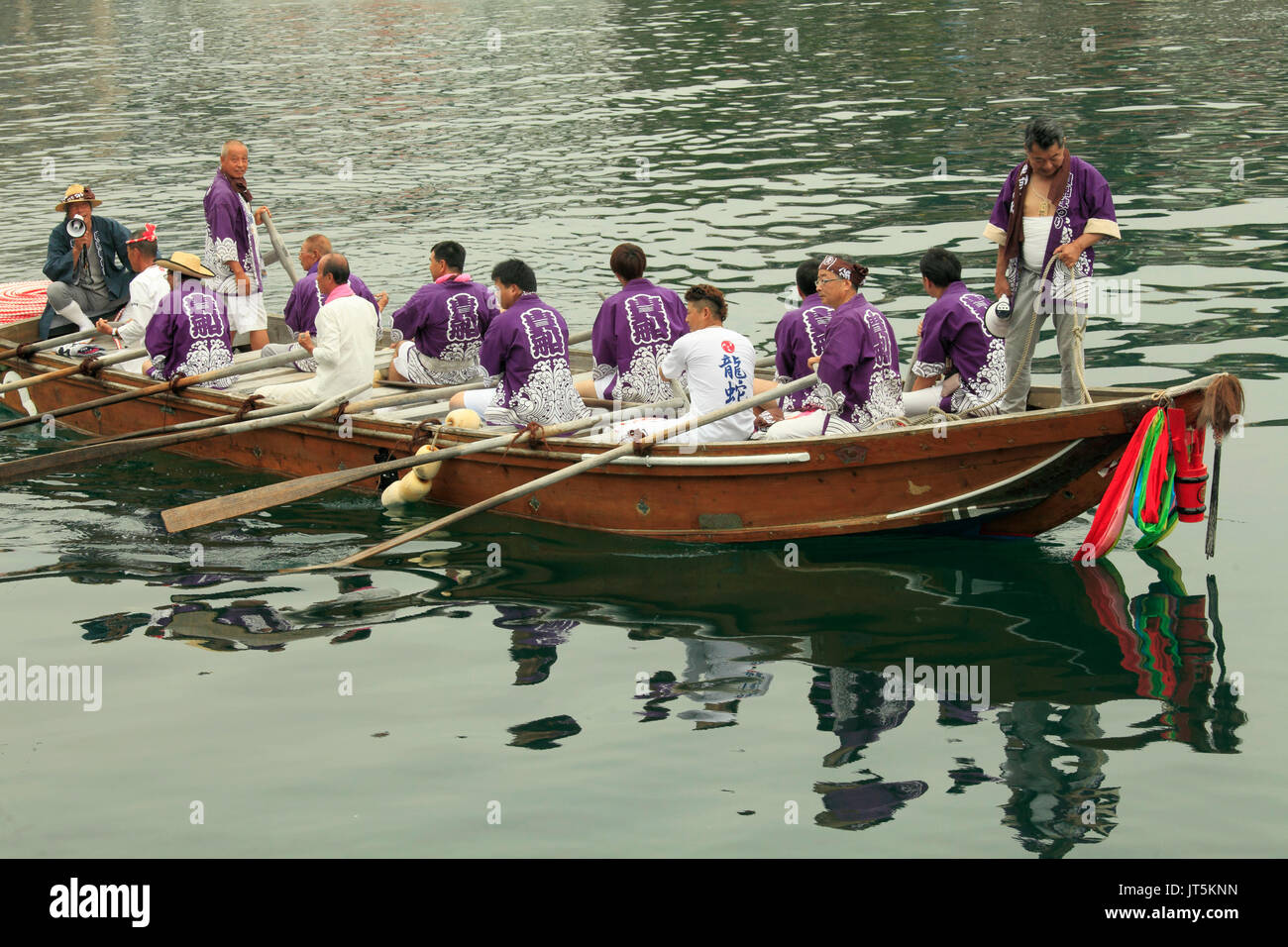 Japan, Manazuru, Kibune Matsuri, festival, rowboat, people Stock Photo ...
