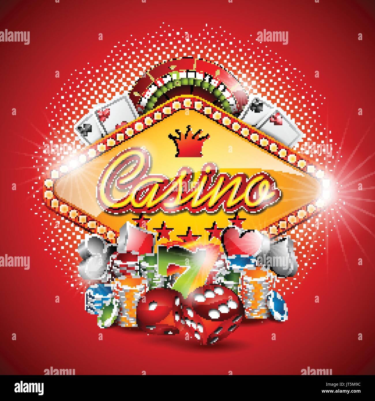 Vector illustration casino elements hi-res stock photography and images ...