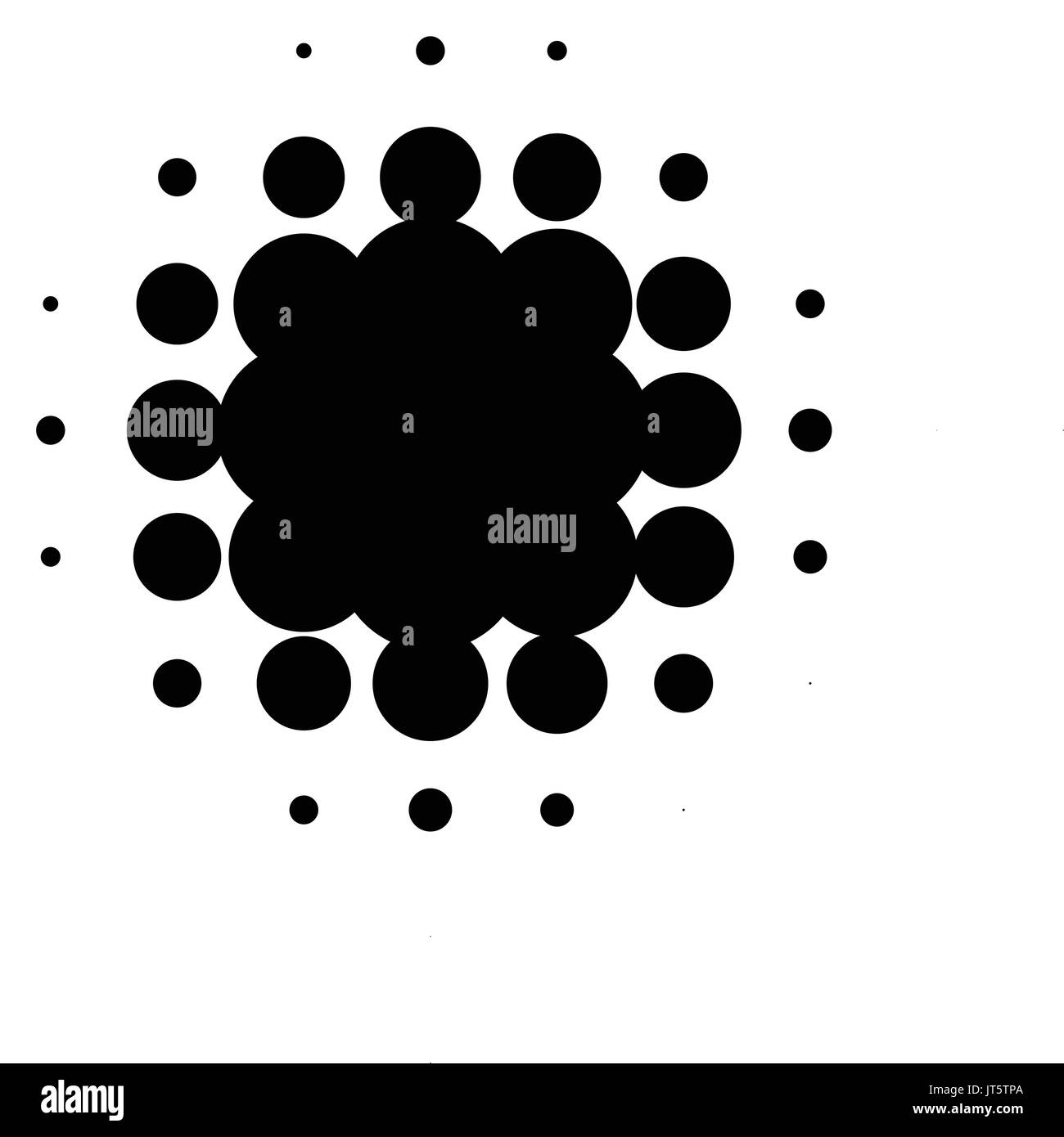 Halftone Element Circular Halftone Pattern Specks Halftone Circle Gradient Stock Vector Image