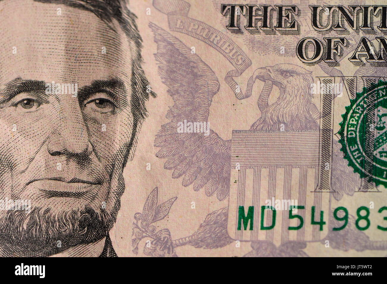 Note of american dollar money close up Stock Photo - Alamy