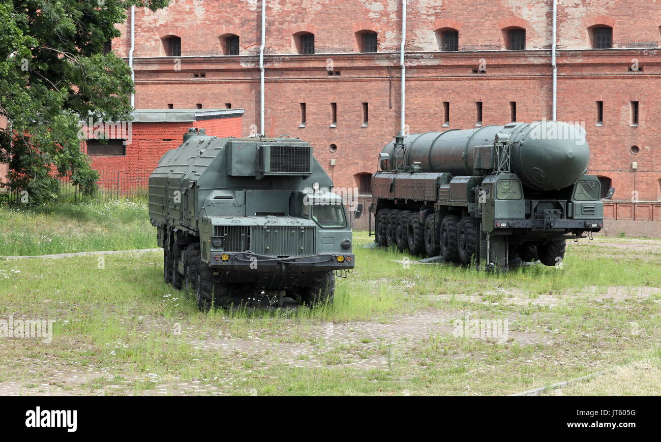 Russian mobile missile launcher Topol in position Stock Photo - Alamy