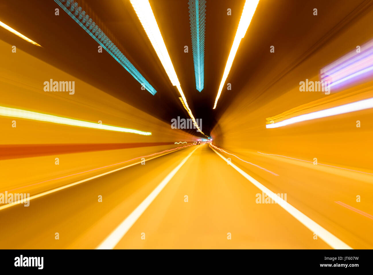 Road in an underground tunnel Stock Photo - Alamy