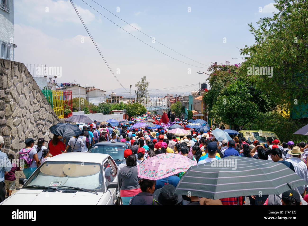 crowds celebrate Good Friday in the outskirts of Mexico City Stock ...