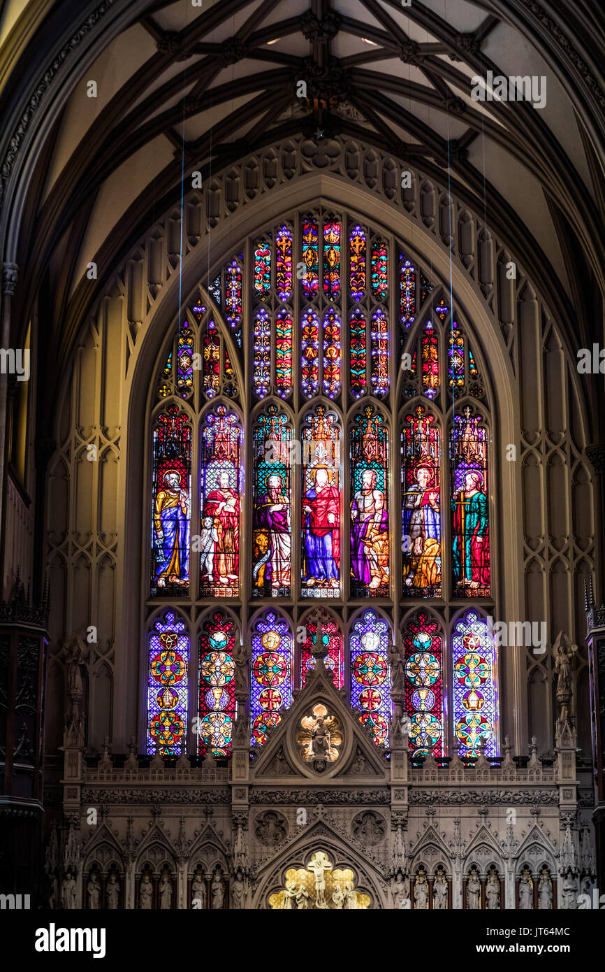 NEW YORK, USA - October 14, 2016. Inside of Trinity Church Located on ...