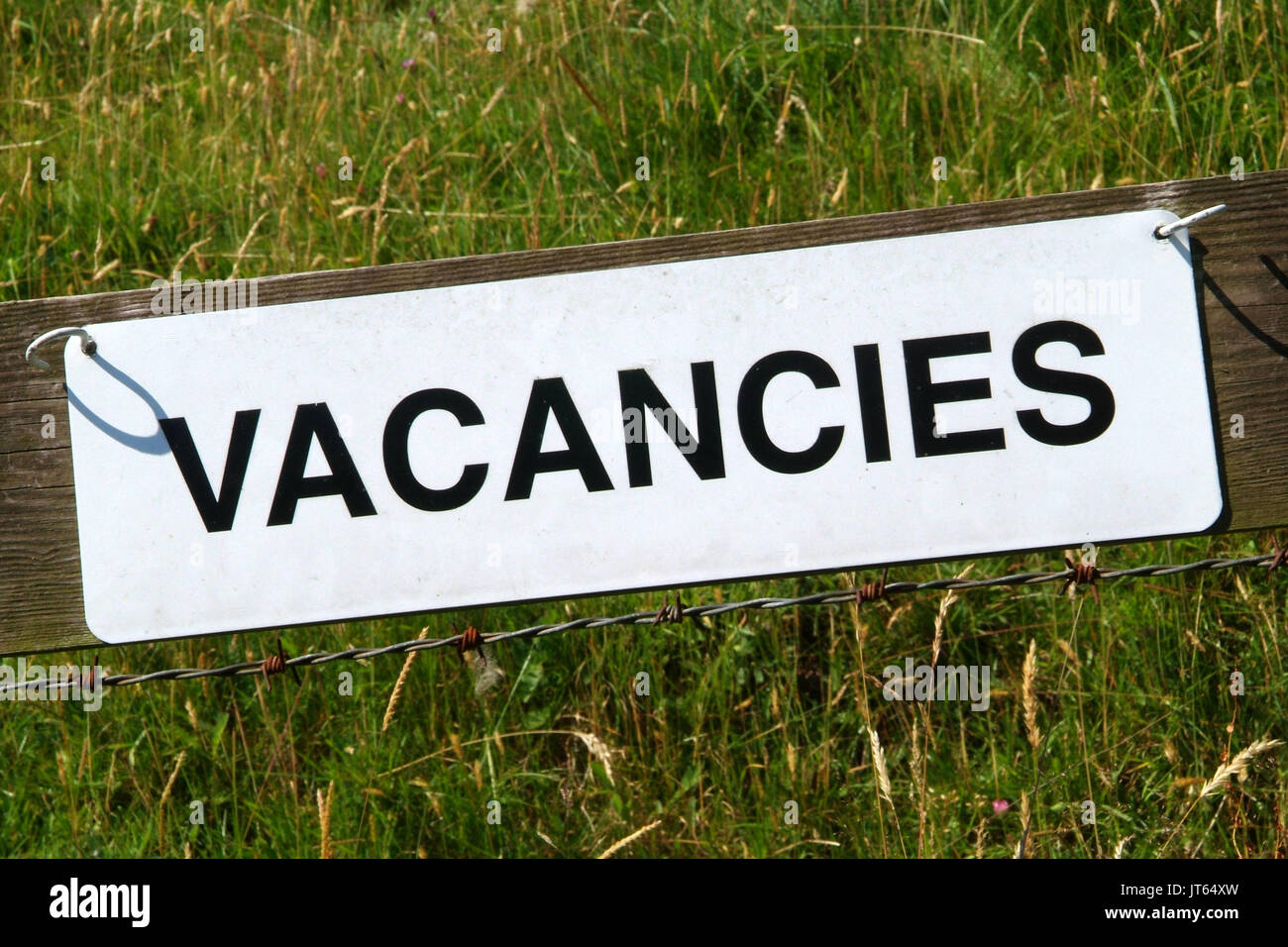 A vacancies sign in Wales Stock Photo - Alamy