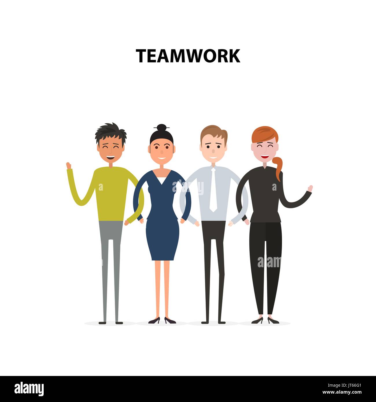 Business team of employees and the boss vector icon.Business company ...