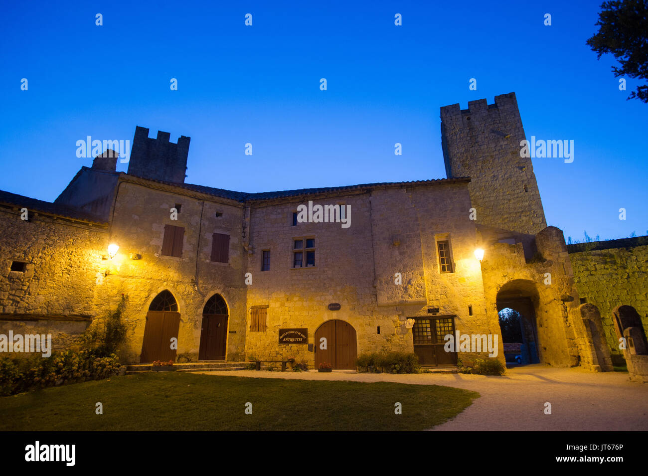 Fortified village of Larressingle, with the label "Plus Beaux Villages ...