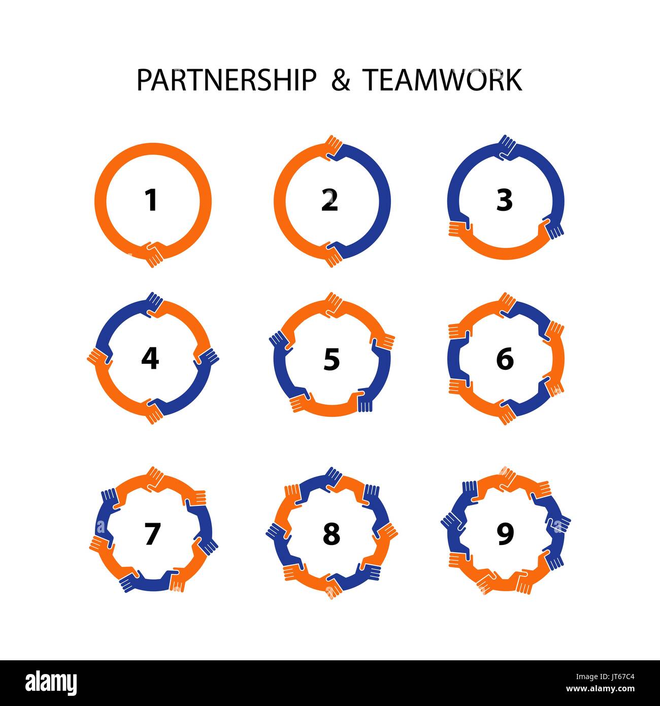 Handshake abstract logo design template Stock Vector Images - Alamy