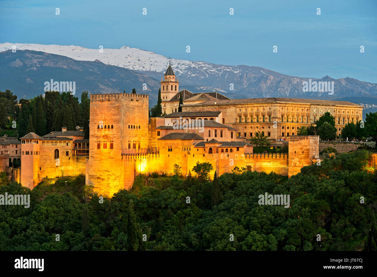 Spain, Granada: the Comares Tower, Alhambra Palace, UNESCO World ...