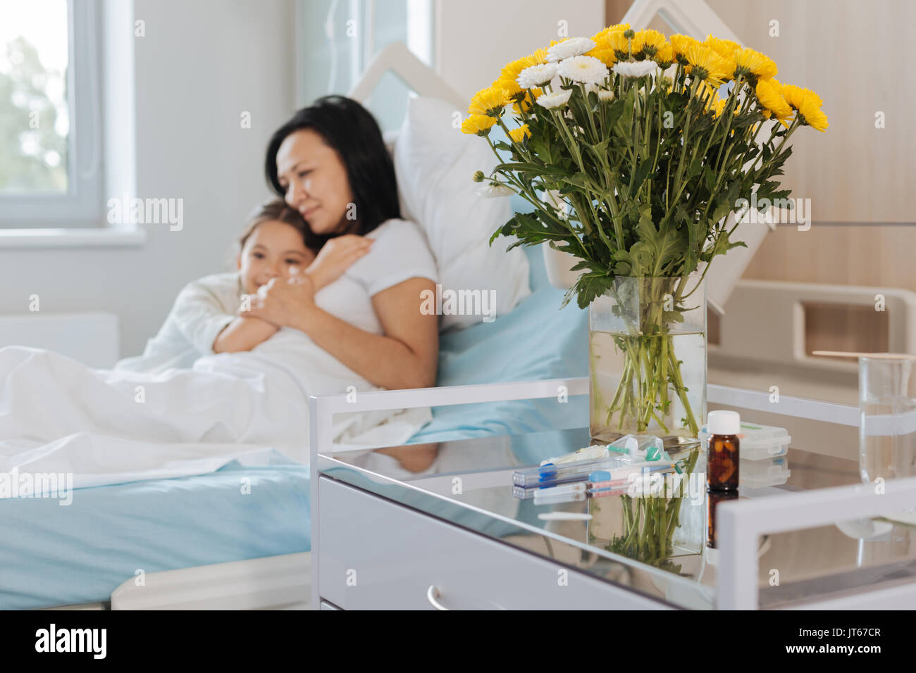 Bedside table hospital hi-res stock photography and images - Alamy