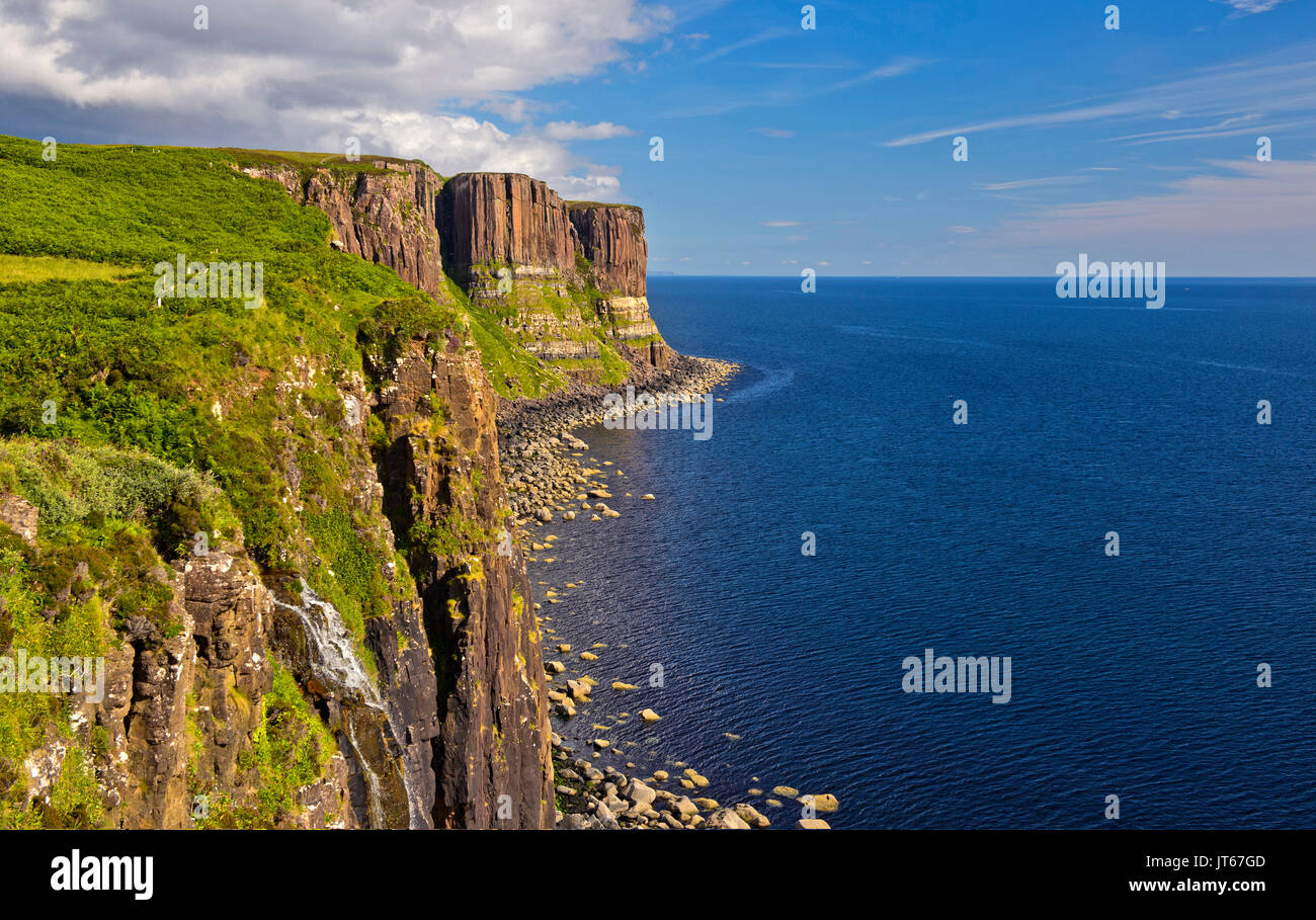 Scotland: Kilt Rock cliffs in the Isle of Skye, Inner Hebrides ...