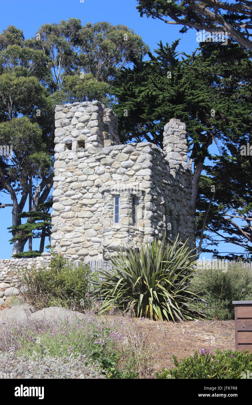 Hawk Tower, Tor House, Carmel by-the-Sea, California Stock Photo - Alamy