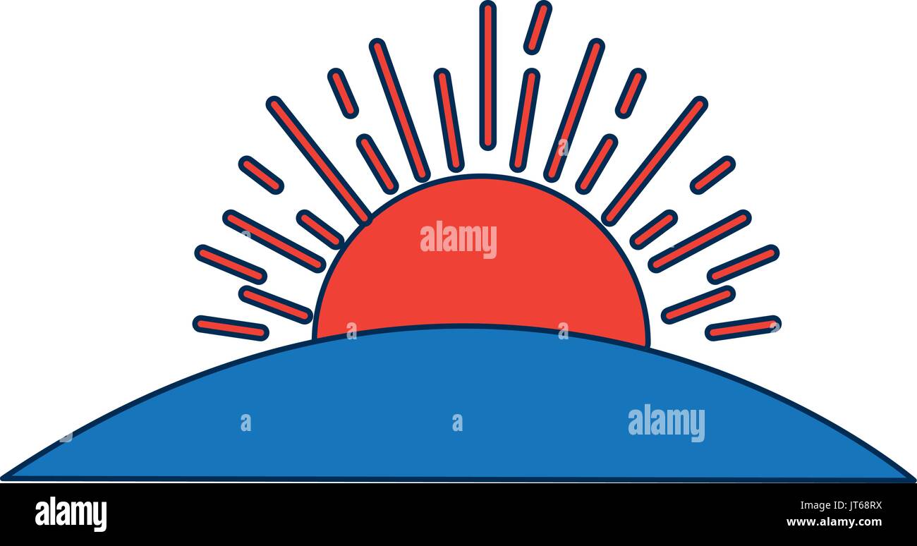 sun field grass landscape image Stock Vector Image & Art - Alamy
