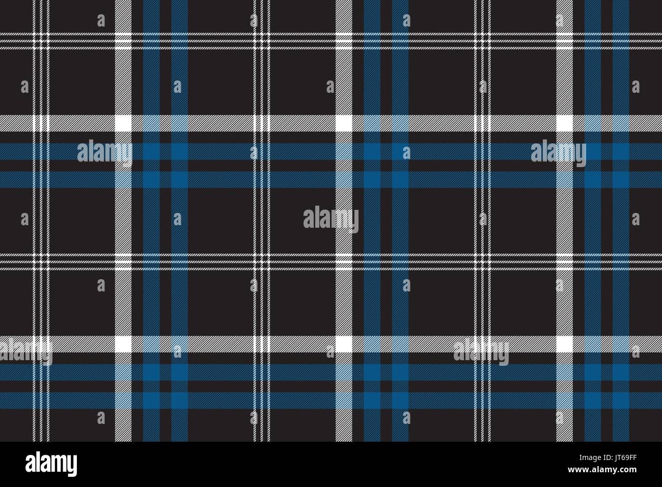 Black check seamless fabric texture. Vector illustration Stock Vector ...