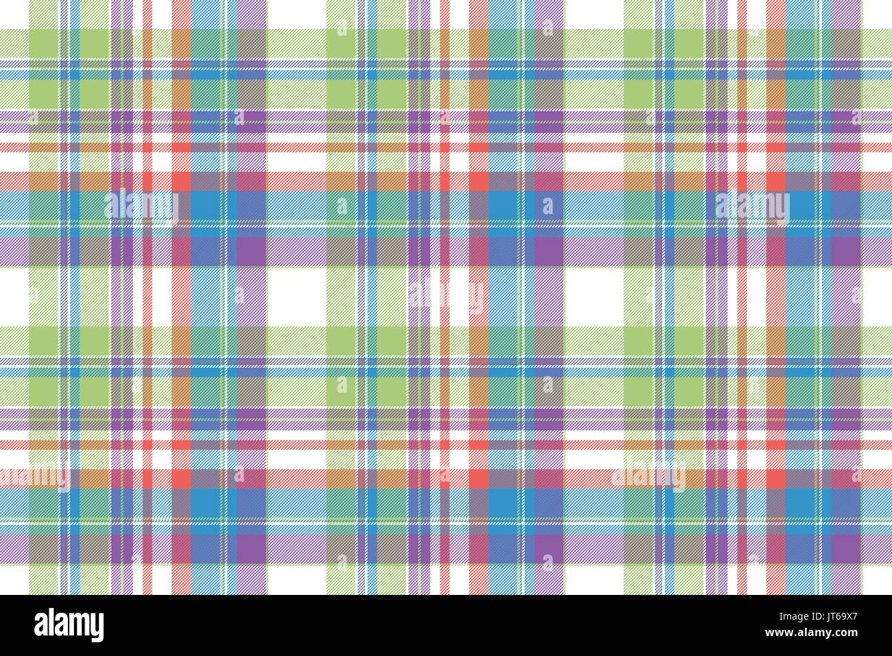 Tartan color plaid fabric seamless pattern. Flat design. Vector ...