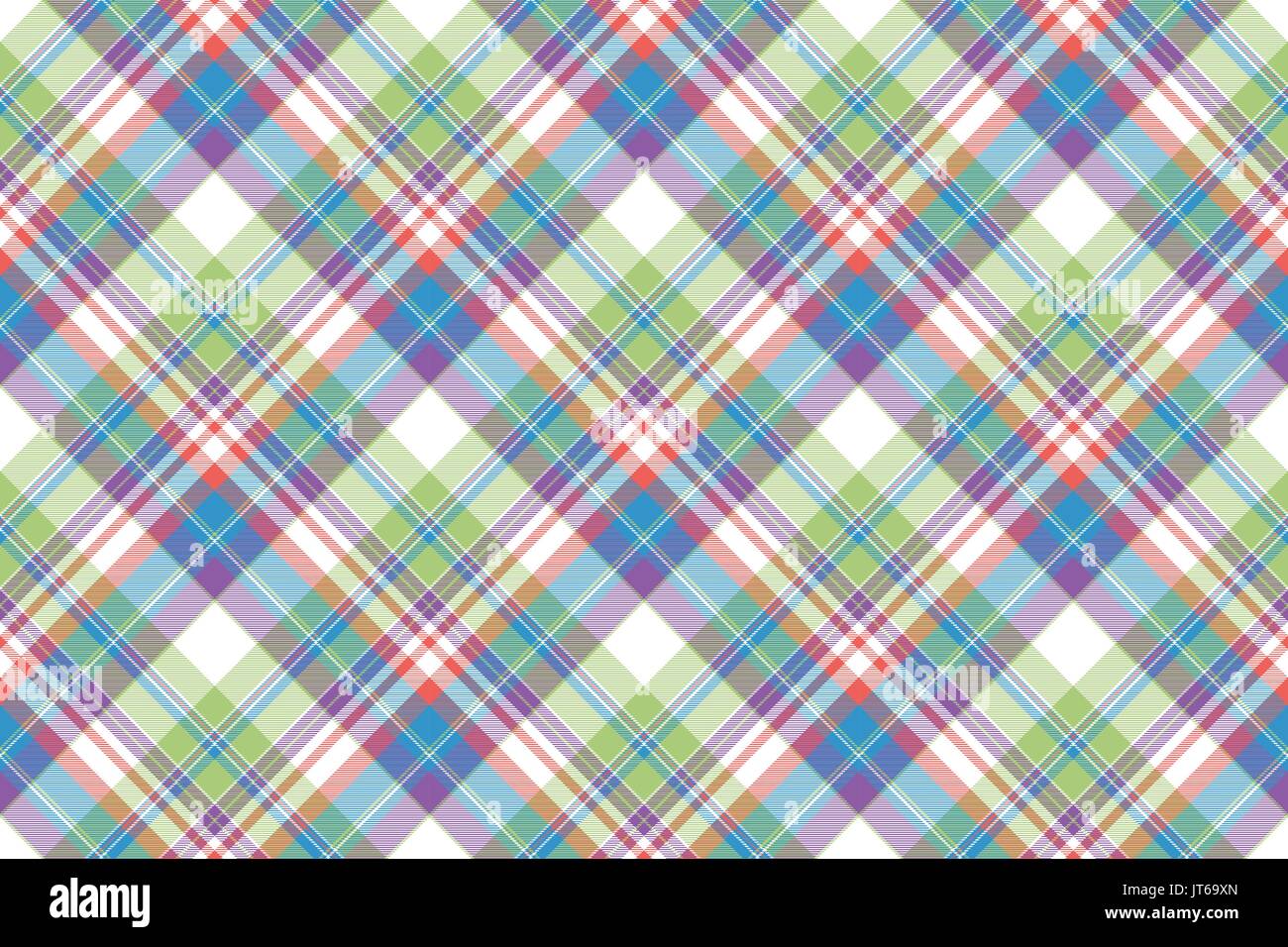 Tartan color plaid fabric seamless pattern. Flat design. Vector ...