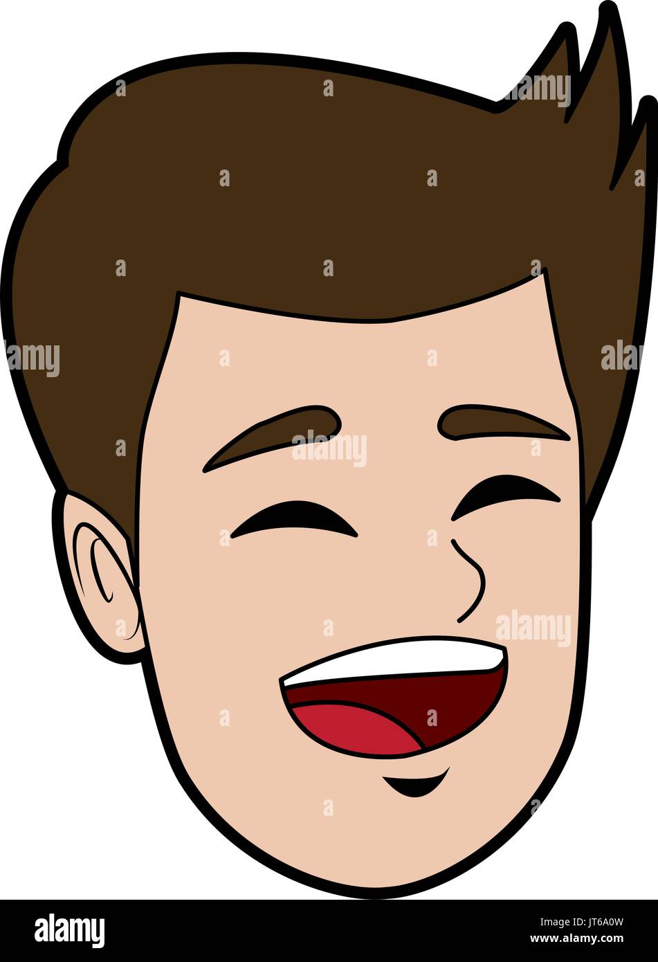 happy boy face smiling character Stock Vector Image & Art - Alamy