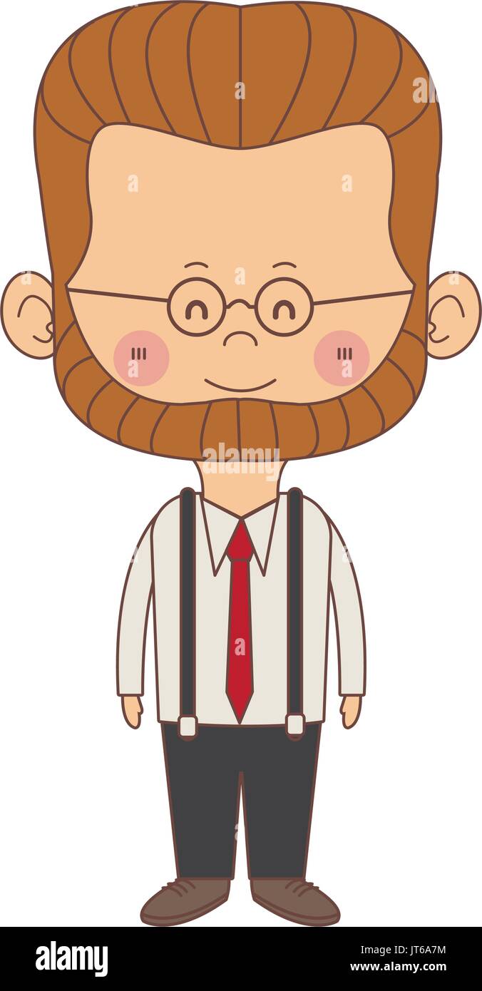 cute man cartoon standing formal clothes character Stock Vector Image ...