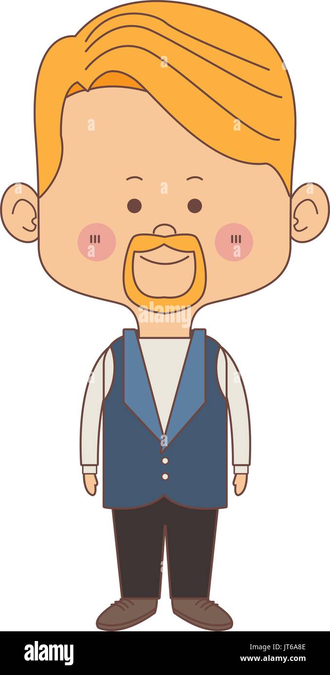 cute man cartoon standing formal clothes character Stock Vector Image ...