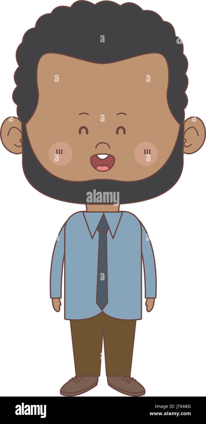 cute man cartoon standing formal clothes character Stock Vector Image ...