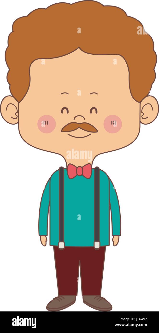 cute man cartoon standing formal clothes character Stock Vector Image ...