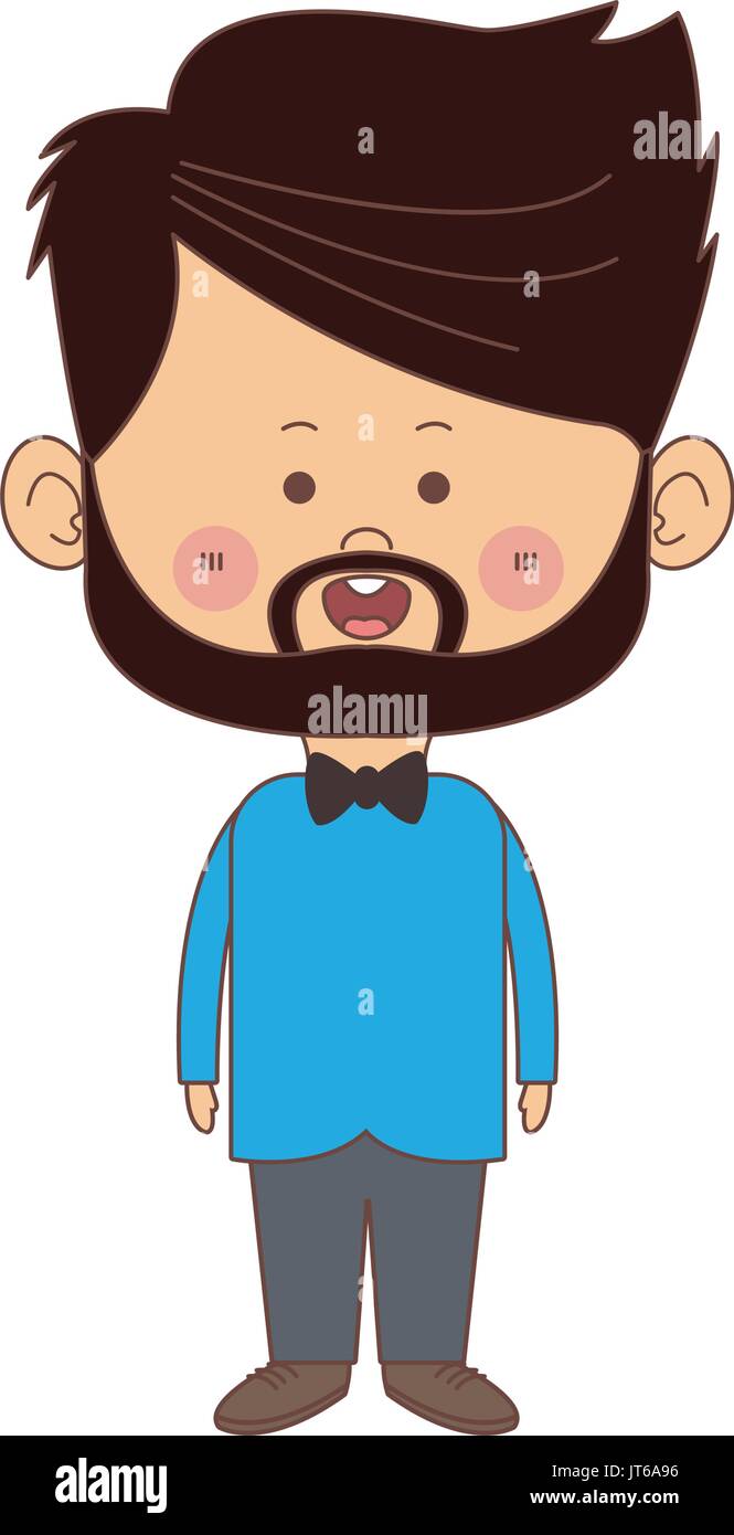 cute man cartoon standing formal clothes character Stock Vector Image ...