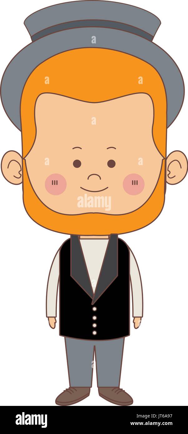 cute man cartoon standing formal clothes character Stock Vector Image ...