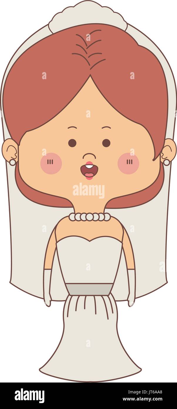 adorable bride lovely marriage cartoon Stock Vector Image & Art - Alamy