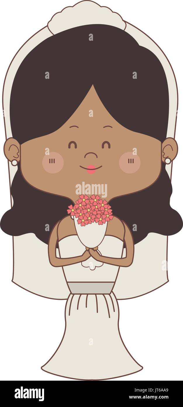 adorable bride lovely marriage cartoon Stock Vector Image & Art - Alamy