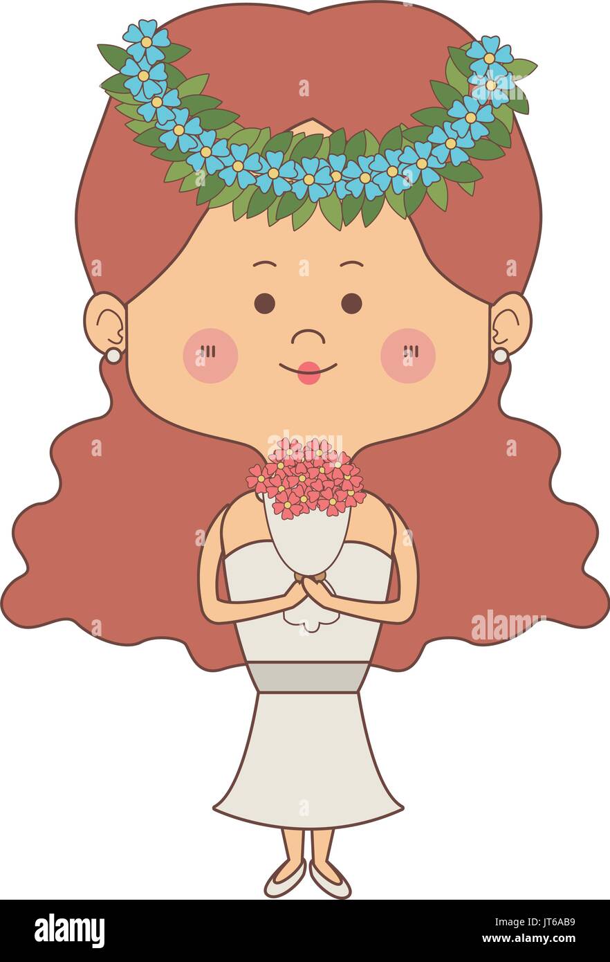 adorable bride lovely marriage cartoon Stock Vector Image & Art - Alamy