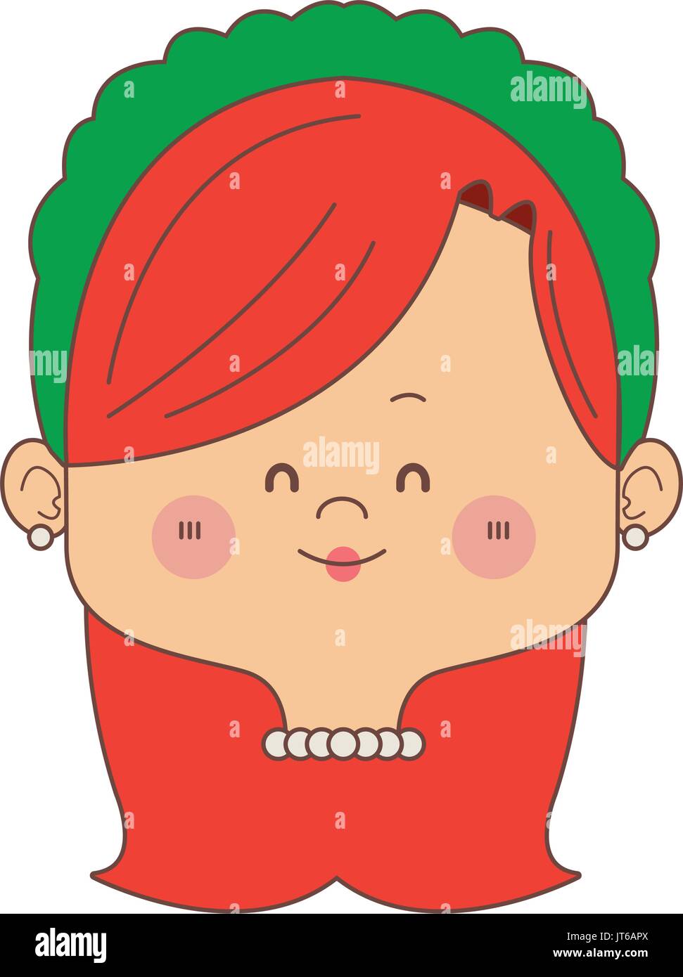 pretty girl face smile female character Stock Vector Image & Art - Alamy