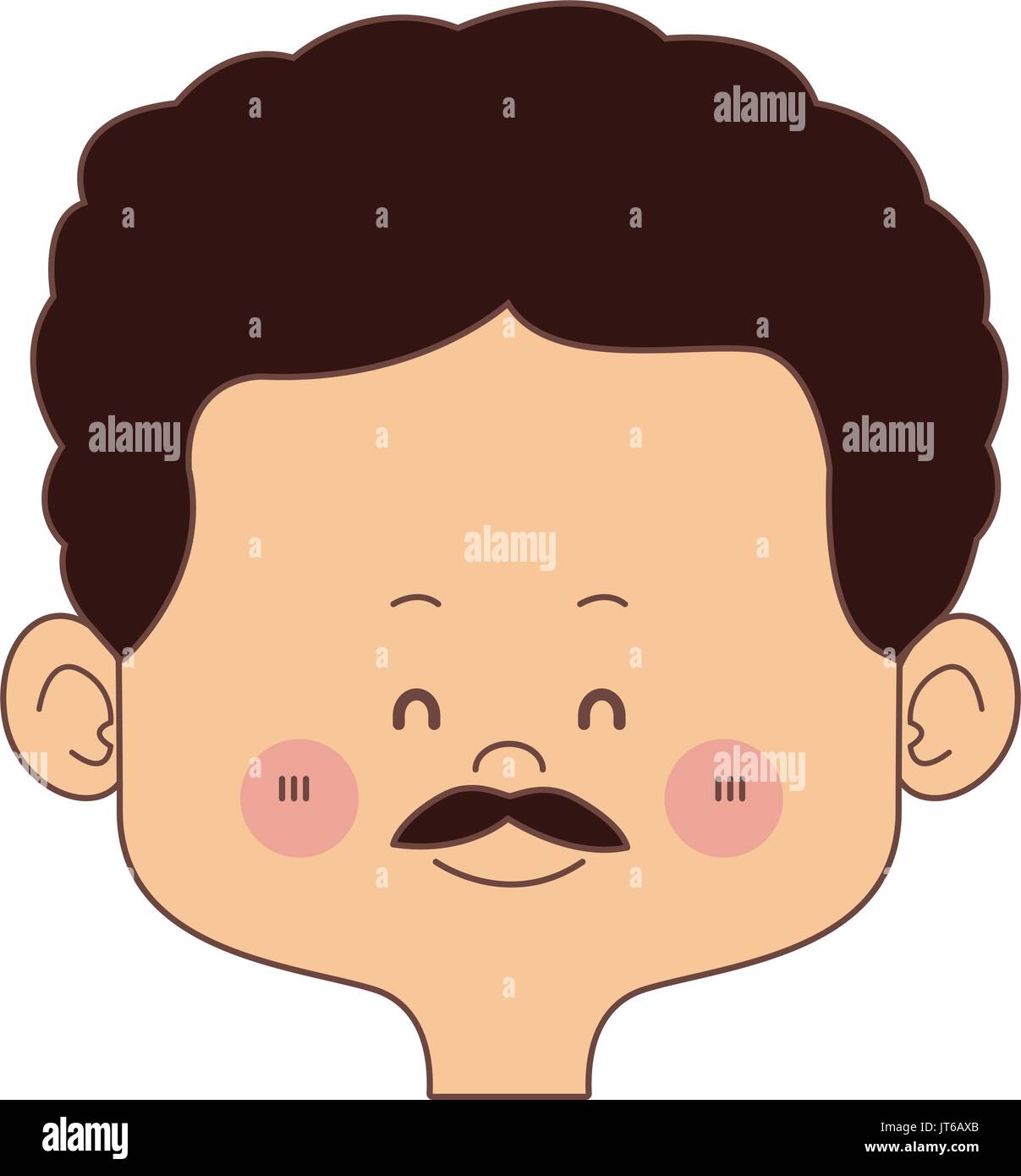 cartoon man face avatar character male cute Stock Vector Image & Art ...