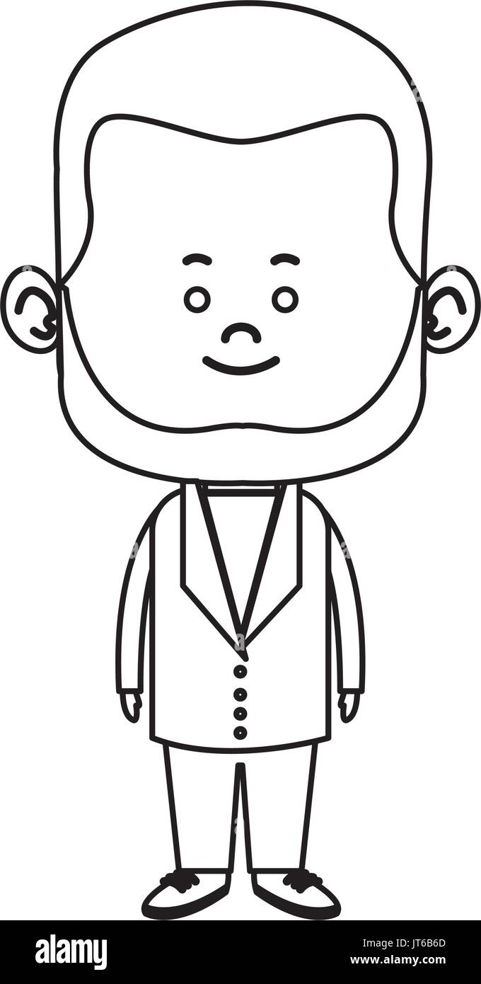 cute man cartoon standing formal clothes character Stock Vector Image ...