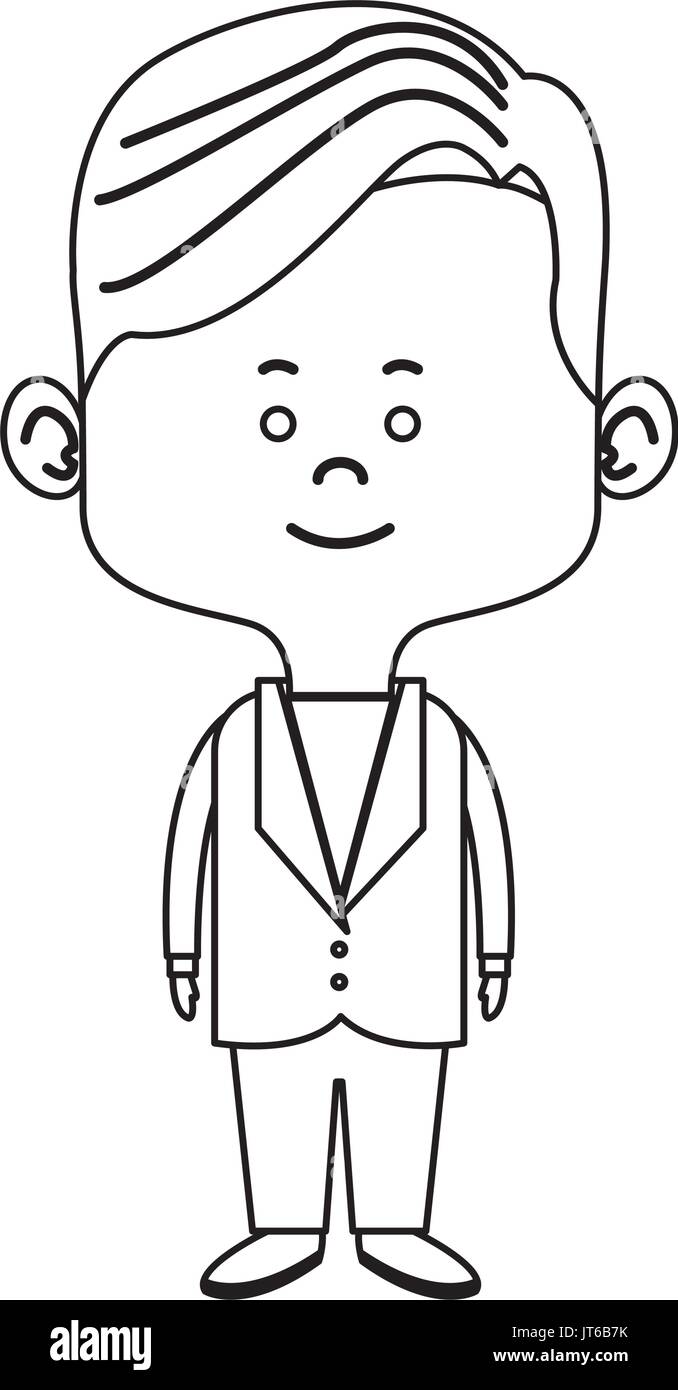 cute man cartoon standing formal clothes character Stock Vector Image ...